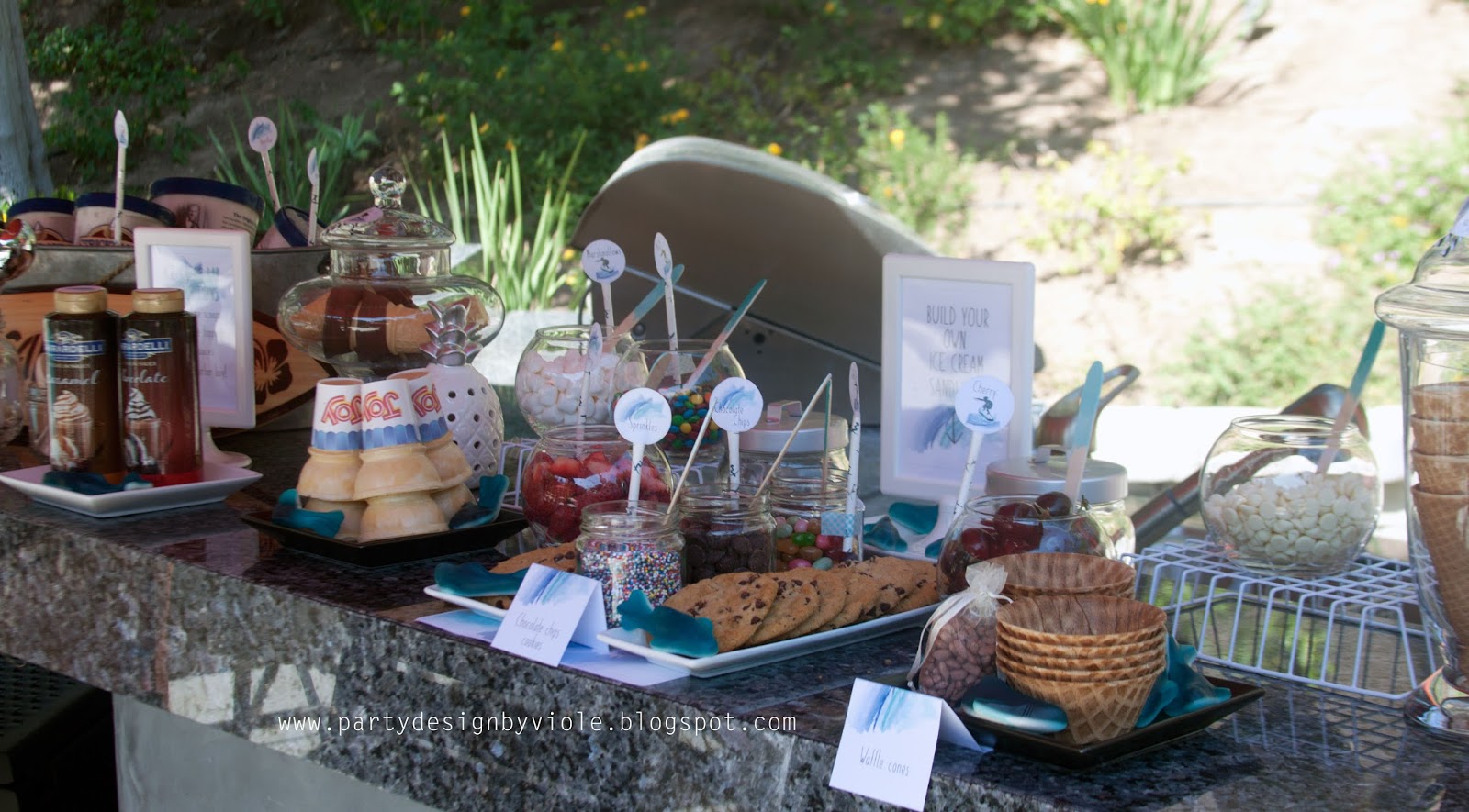 Ice Cream Bar "Surf theme Party" for Tyler