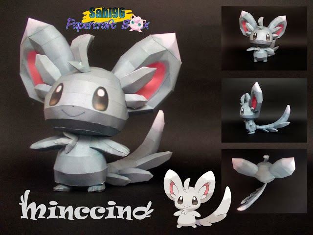 Papercraft Pokemon Minccino - Papercraft4u | Free Papercrafts, Paper ...