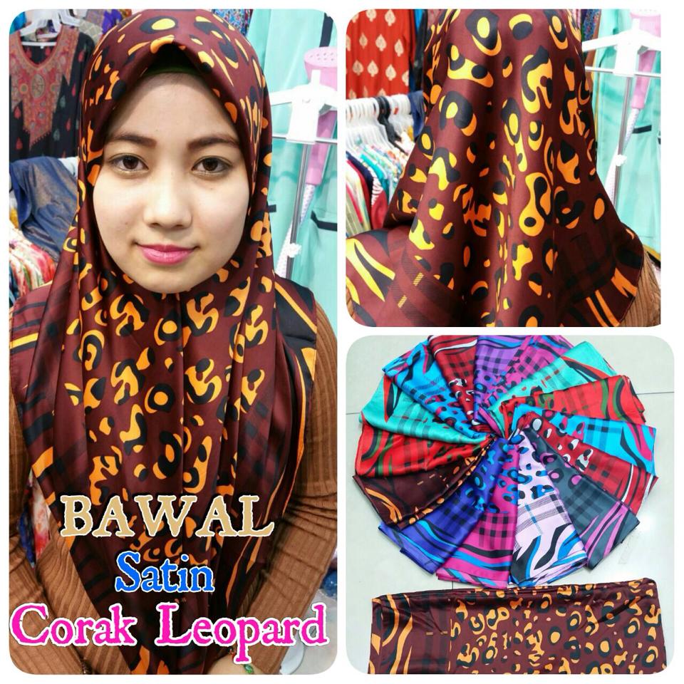 My Hijab Here ^_^ ^_^ : bawal satin corak leopard