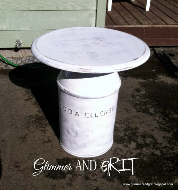 Glimmer And Grit: DIY Vintage Milk Can Table Tutorial