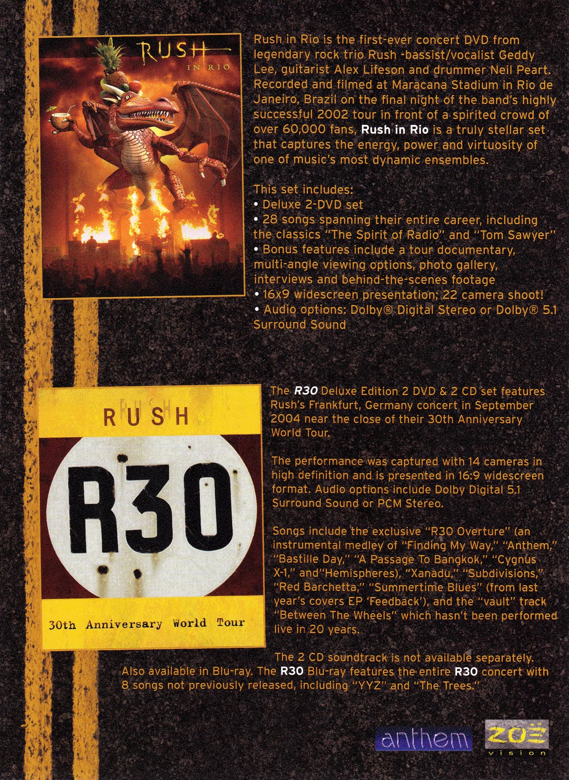 LA ROCKAREA: RUSH - WORKING MAN - DVD 2009