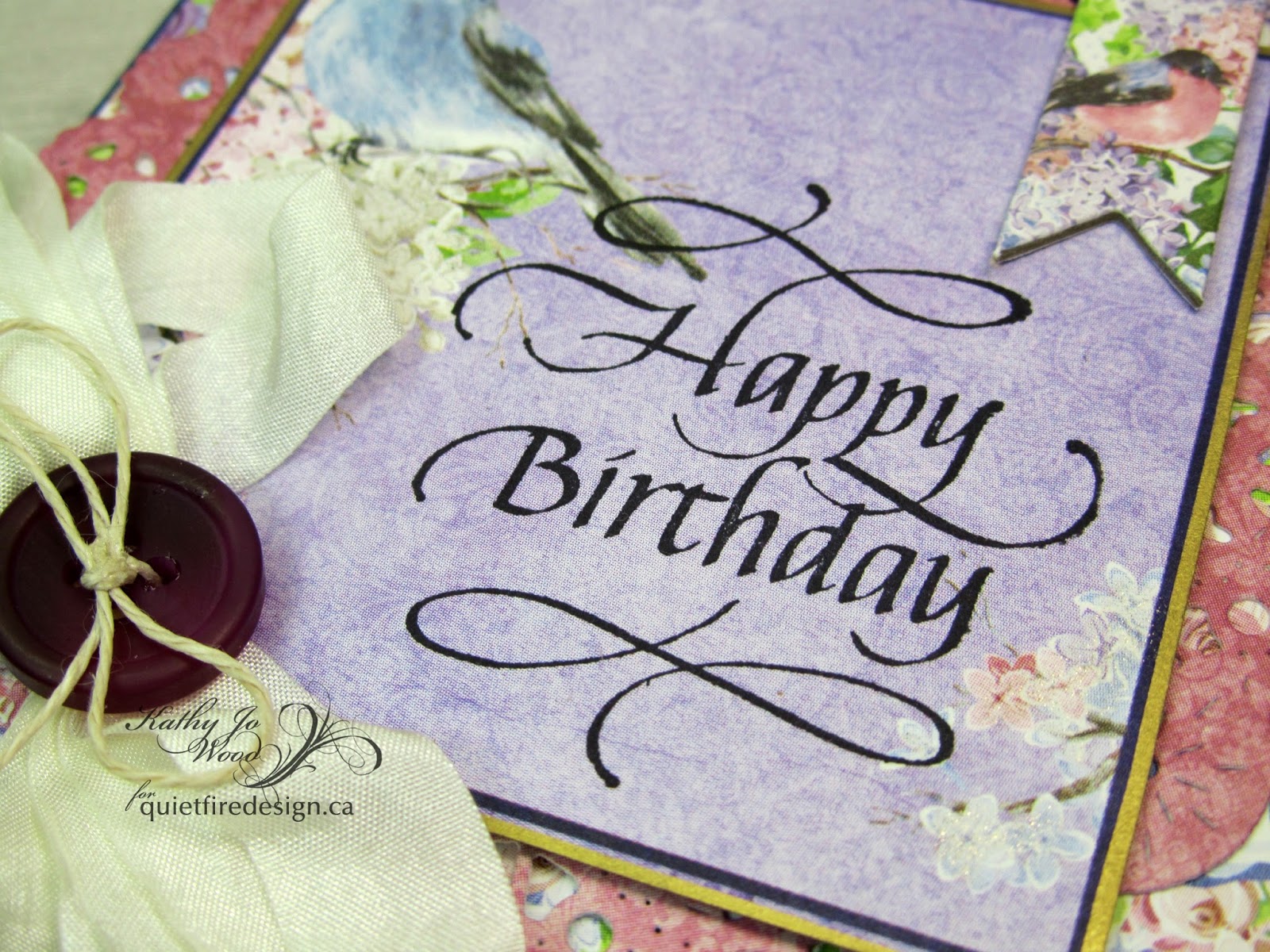 I'm a Little Teapot...: Fancy Fold "Happy Birthday/Follow your dreams" card