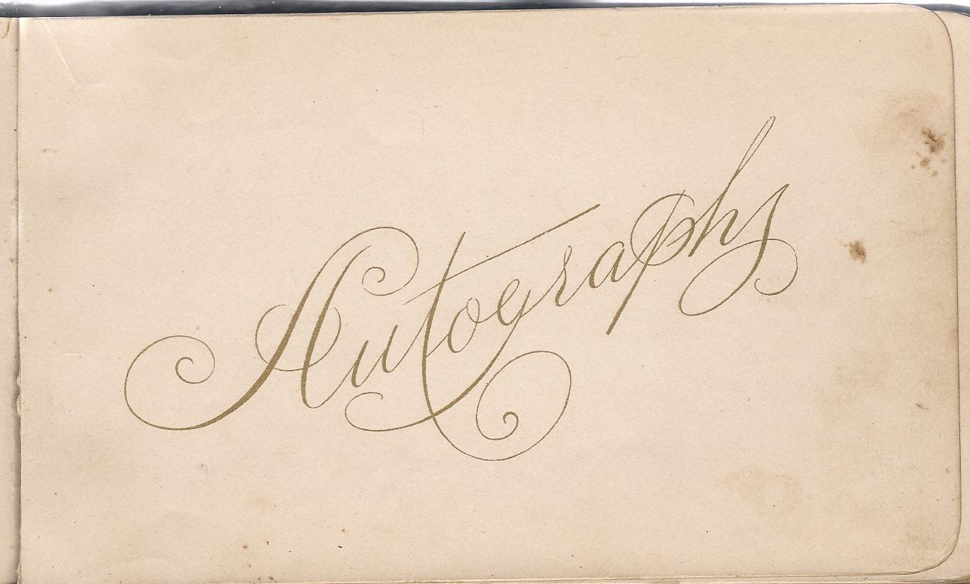 Heirlooms Reunited: 1890s Autograph Album of Edith L. Greenleaf of ...