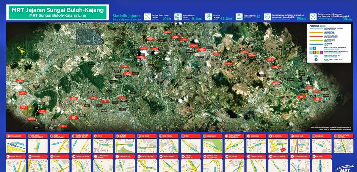 吉隆坡第一捷运工程（MRT 1）31个站点