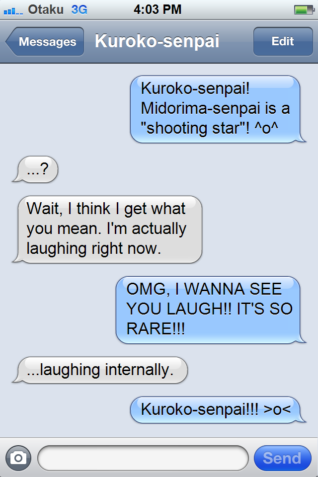 Ichigo's Fanfic Archive: KNB Fanfic iPhone Text + Ichigo and Rai ...