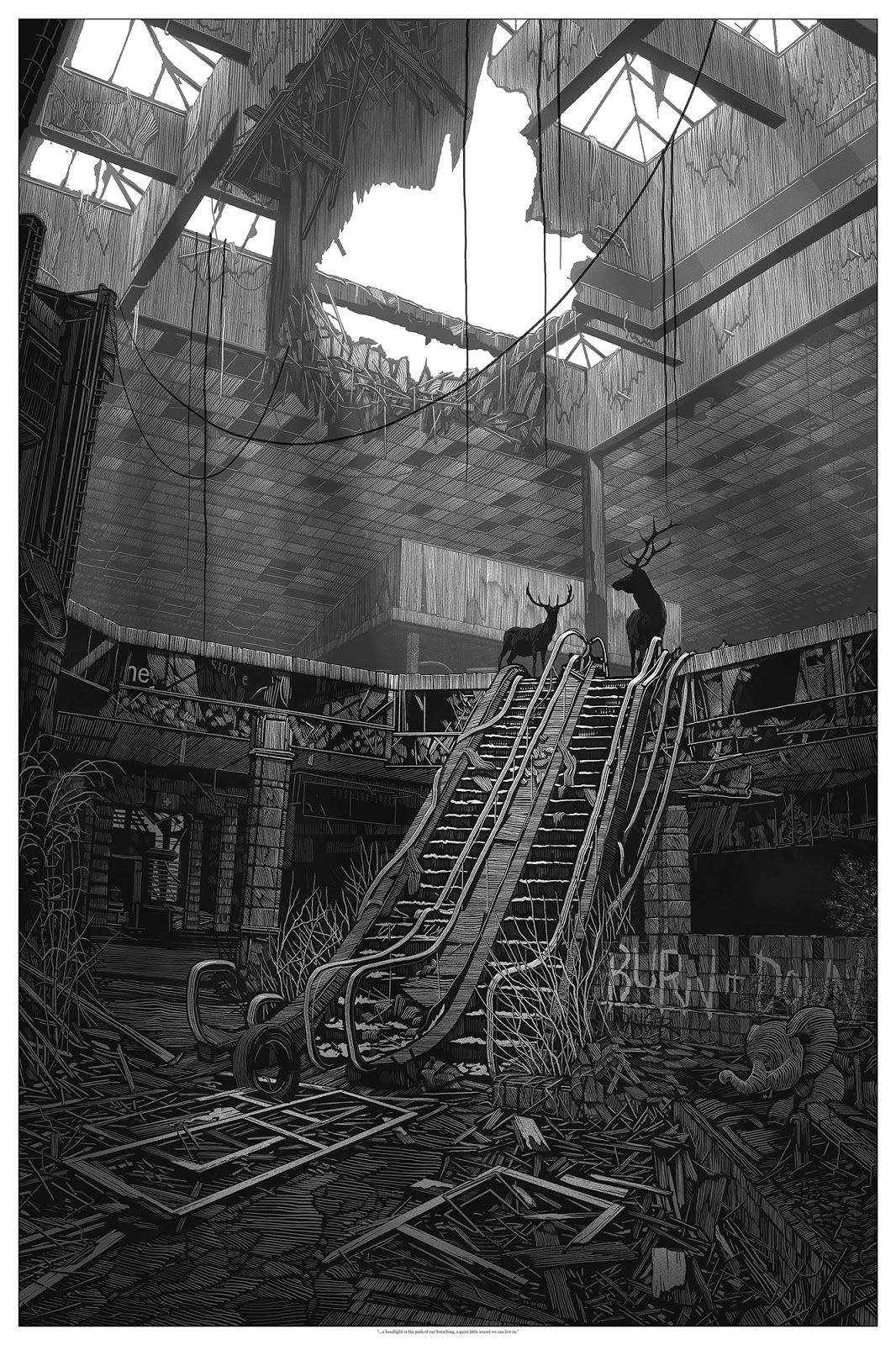 INSIDE THE ROCK POSTER FRAME BLOG: Daniel Danger "A headlight in the ...