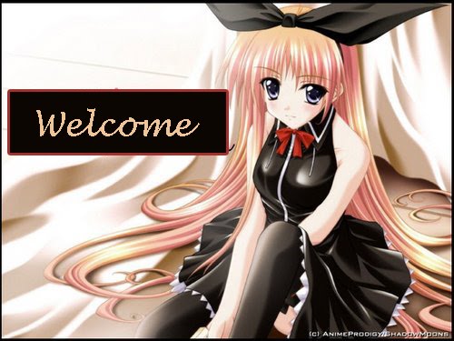 Anime Greeting Cards: Anime Girl - Welcome