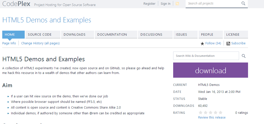 Web Developer: HTML5