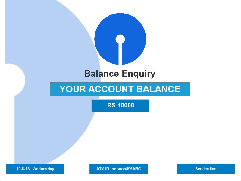 UI/UX Design for SBI ATM Display screen