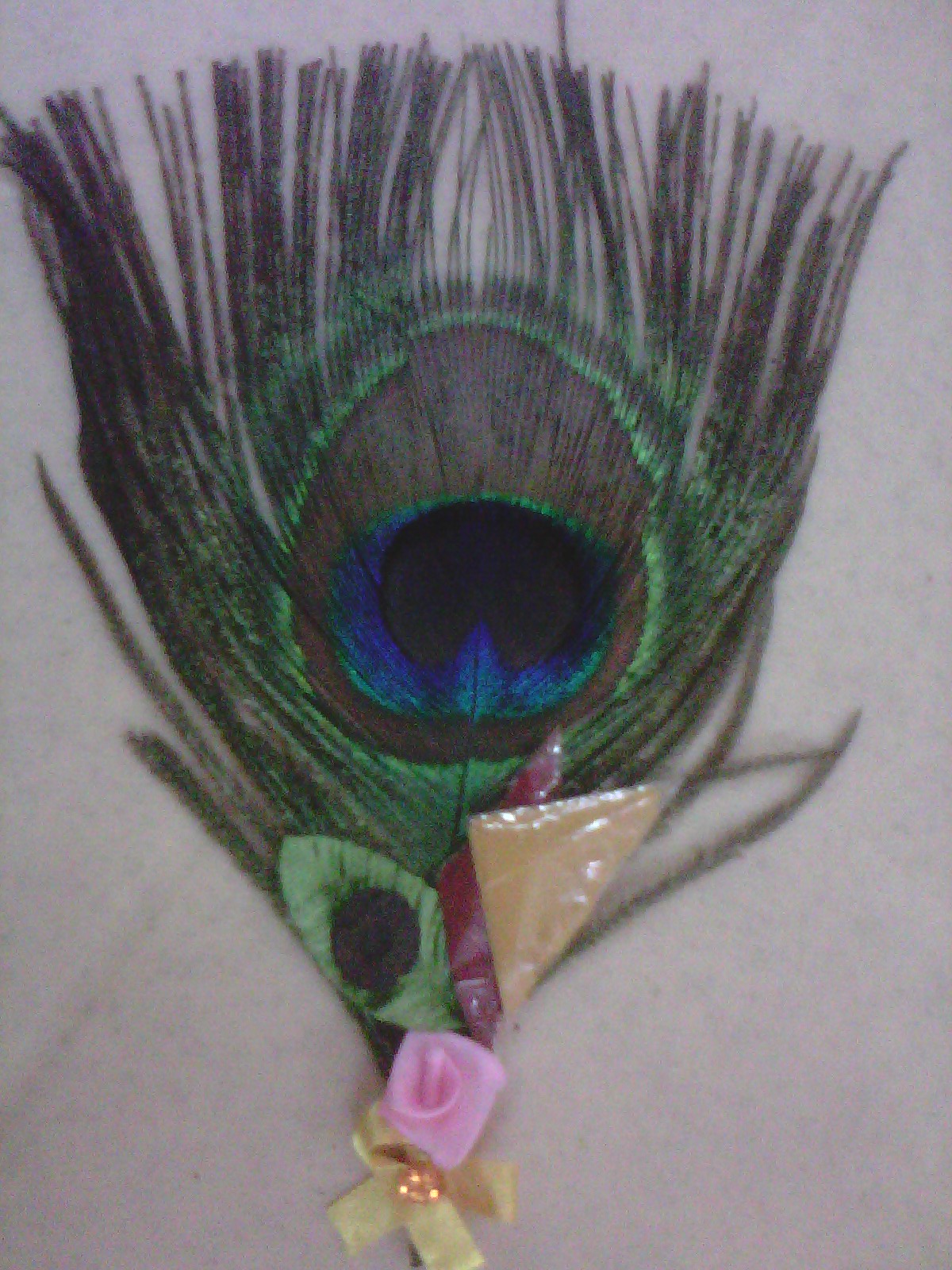 Mayur Arts and Crafts : Manjal kumkum in a Peacock Feather