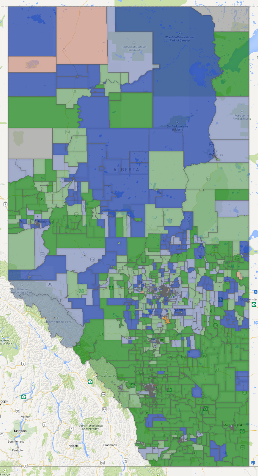 Extreme Enginerding: 2012 Alberta Election Results Poll by Poll