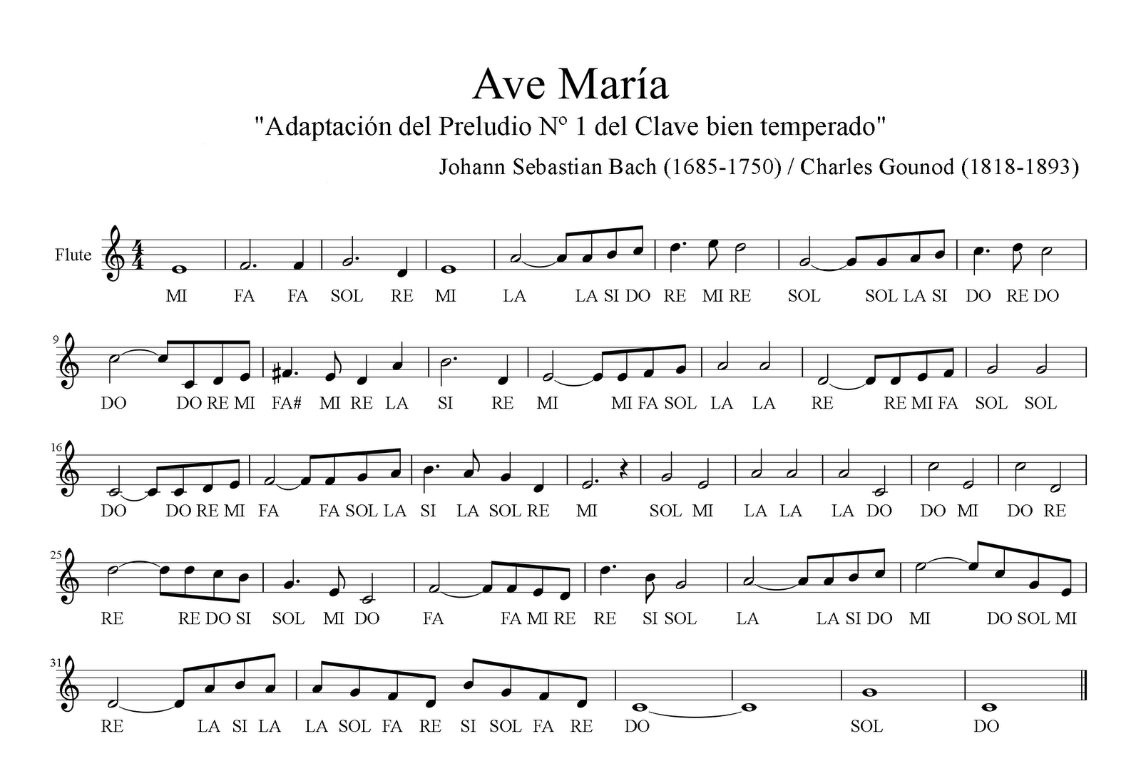 Partituras para Ocarina Flauta e Outros: Ave Maria Versão: partitura ...
