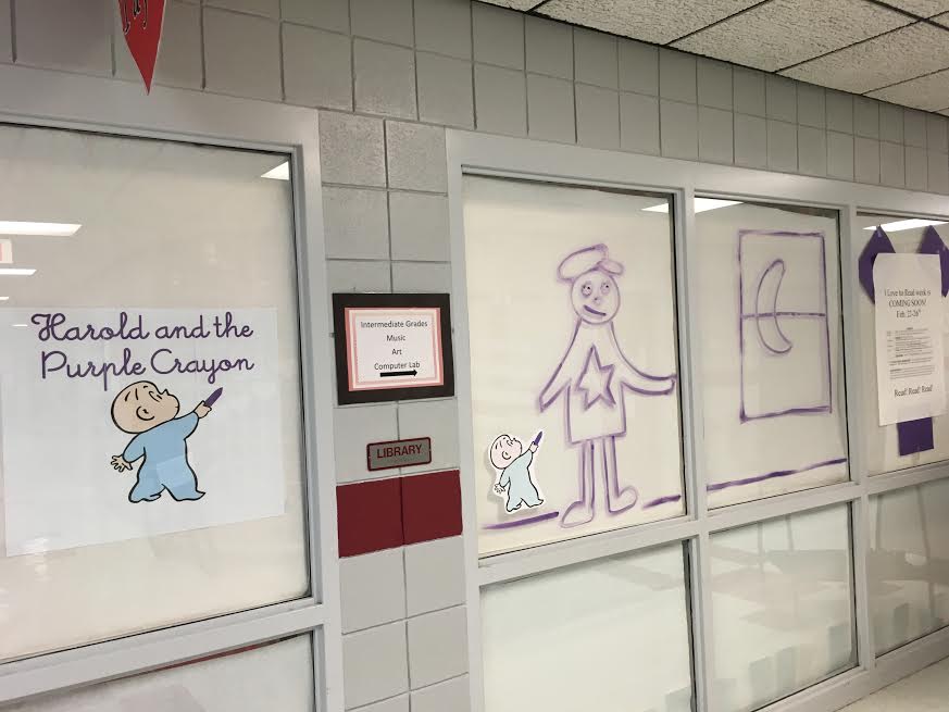 Library Displays: Harold and the Purple Crayon