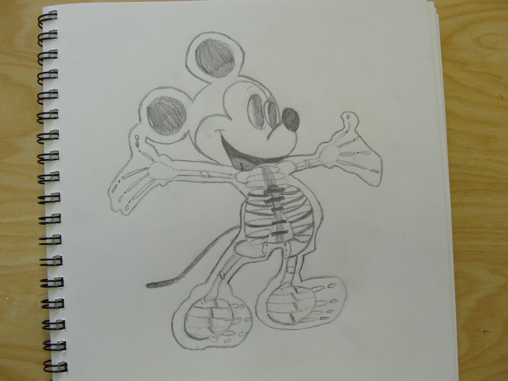 Emily's Artwork: Cartoon Skeleton