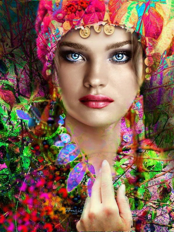 Imágenes Arte Pinturas: Modernos Y Con Mucho Color Retratos Con Chicas ...