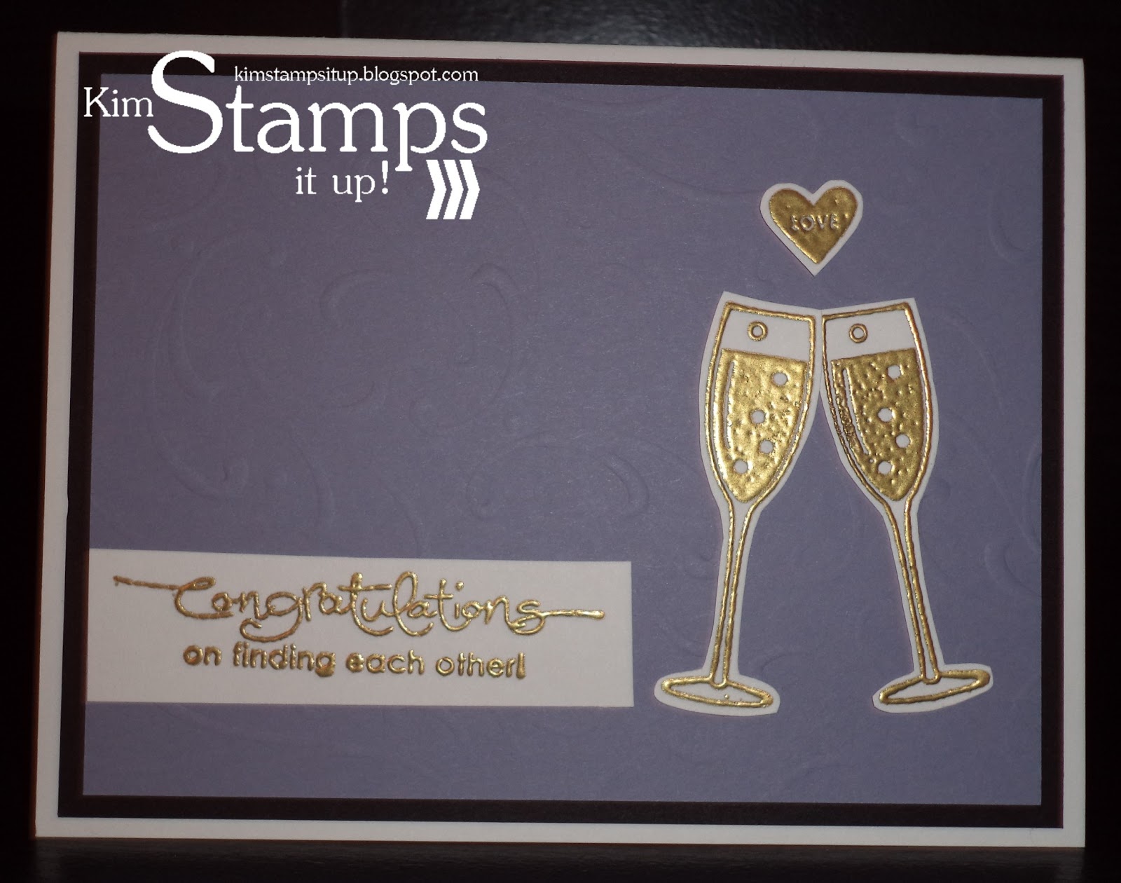 Kim Stamps It Up!: Wedding Card with Embellished Events Stamp Set