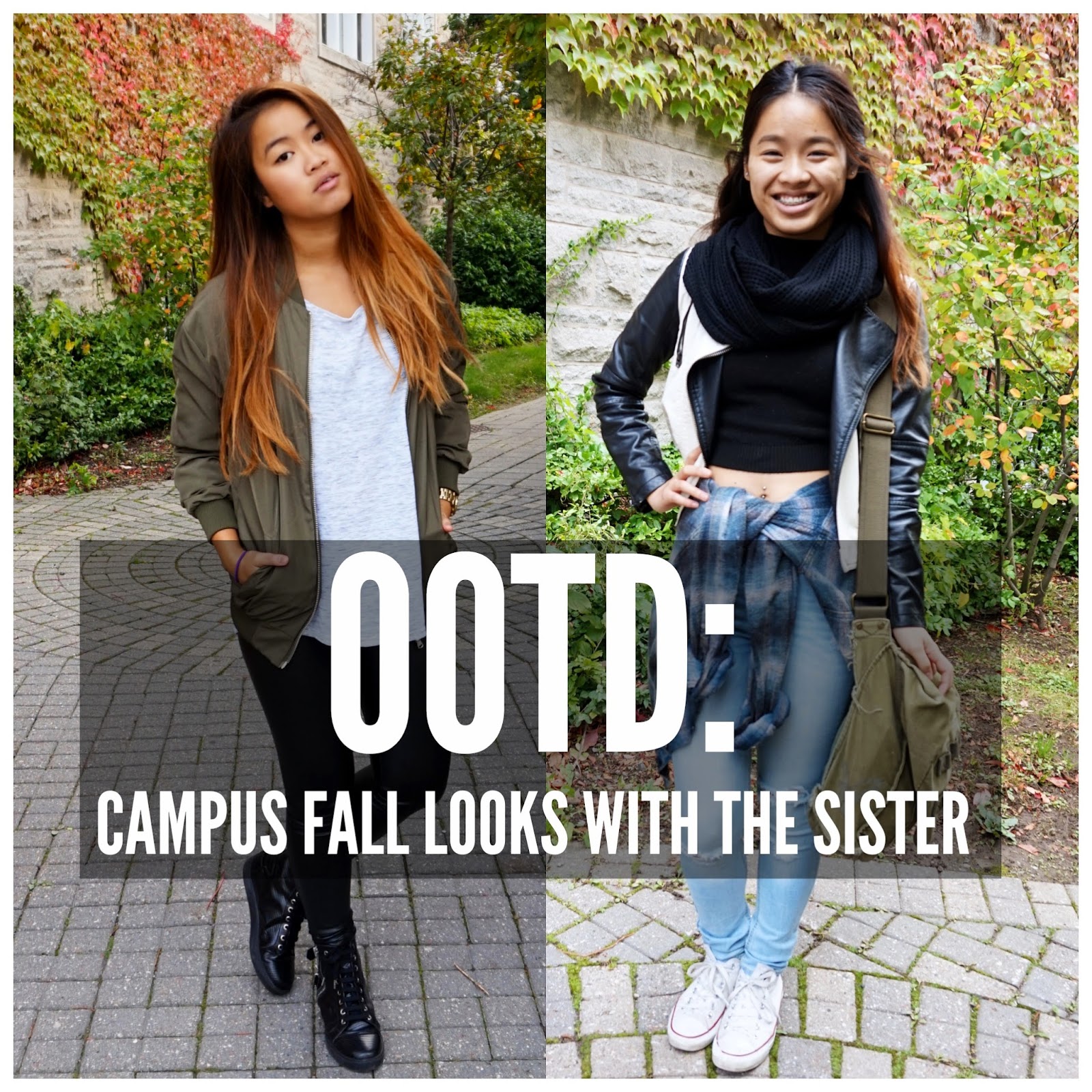 OOTD: Campus Fall Looks with the Sister! - rachspeed
