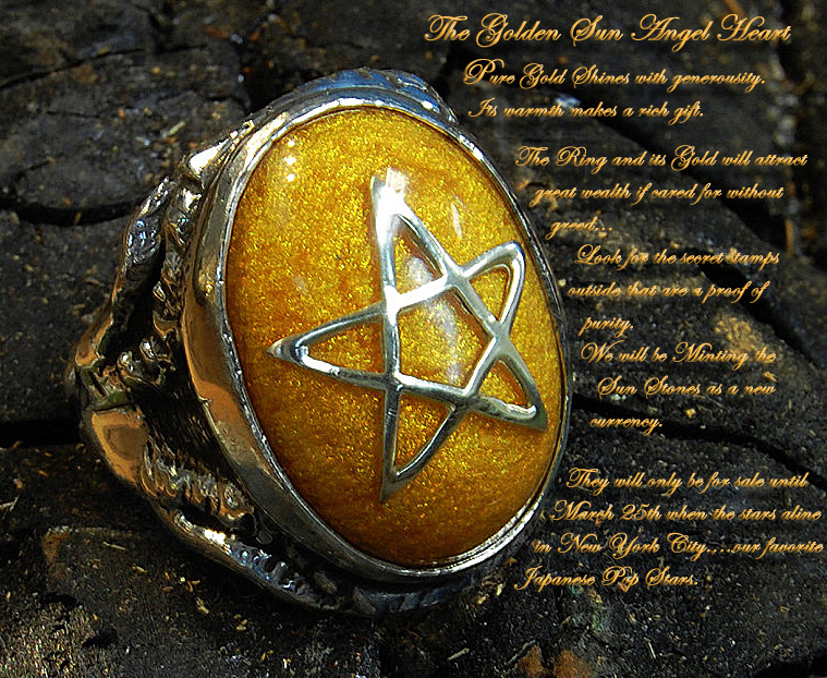 Angel Heart Ring: Golden Sun Angel Heart Ring