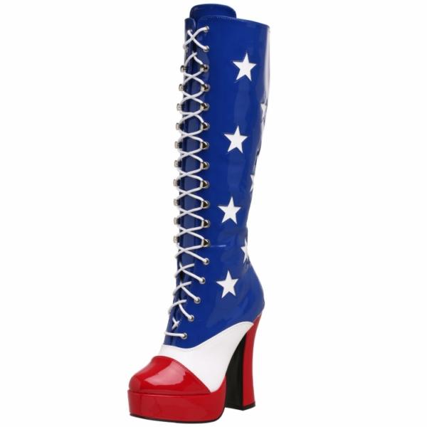 Boot Nation: HAPPY 4TH OF JULY USA - Red, White & Blue Boots