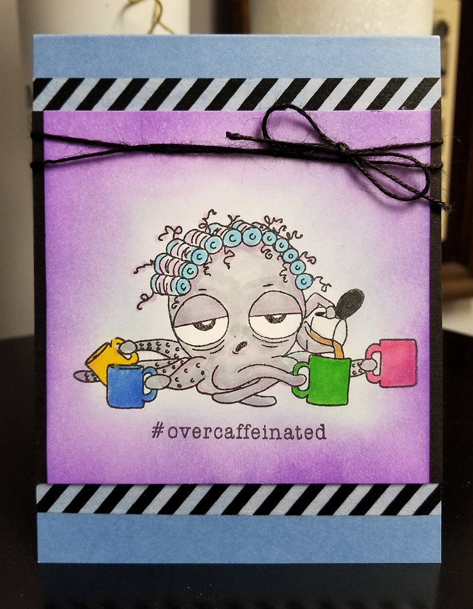 Amethystcat Designs: Stamping with Seleise: #overcaffeinated
