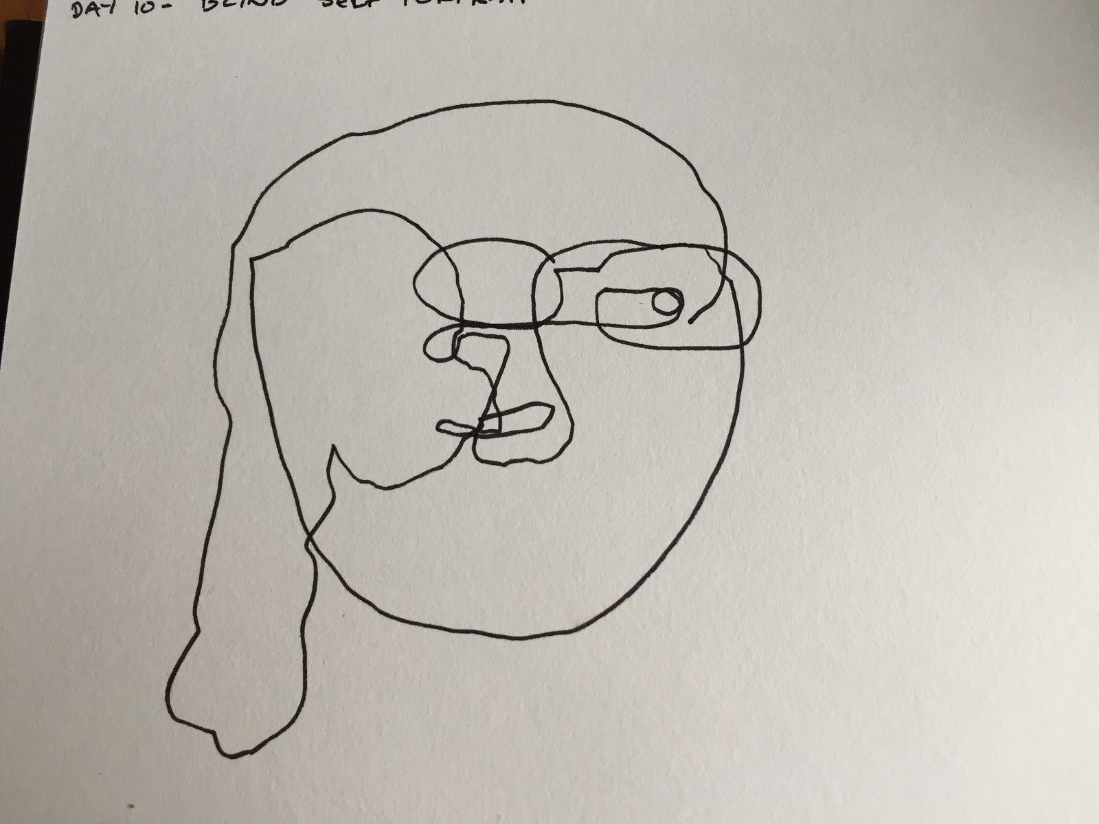Day 10-Blind Self Portrait