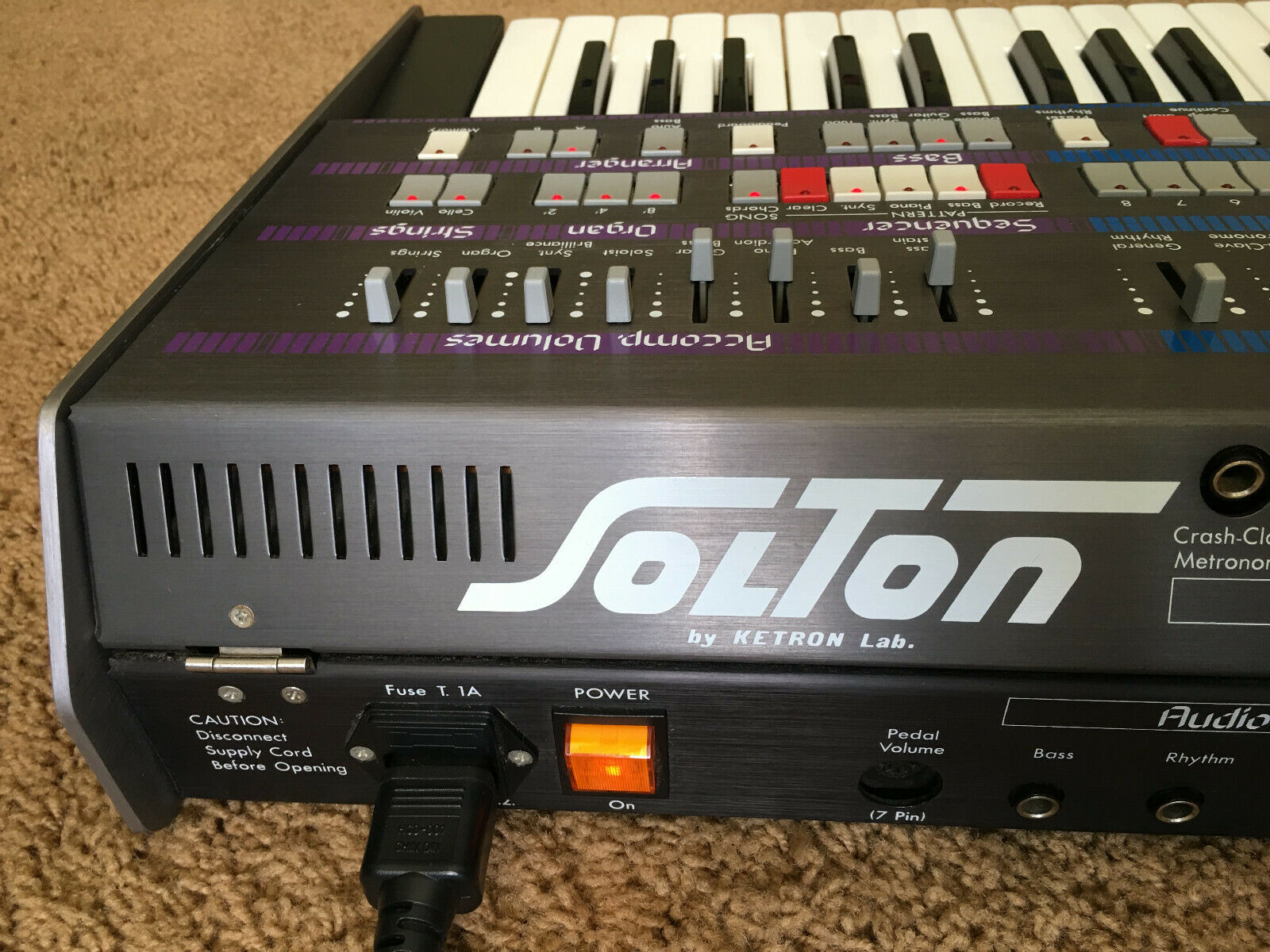 MATRIXSYNTH: Ketron Solton Programmer 24s Italo Disco Vintage Analog Synth w/footpedals/cases