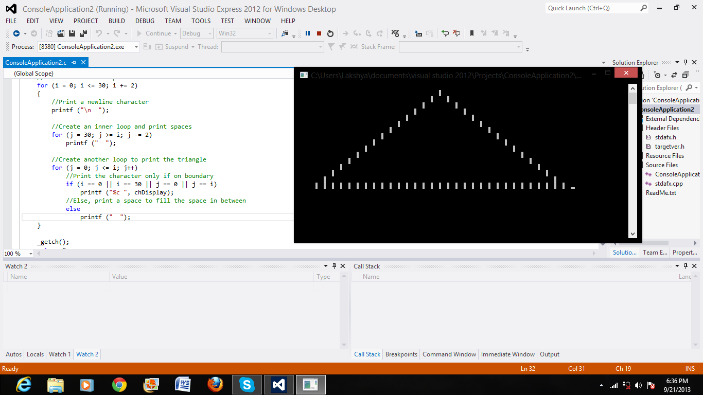Code Walk C Printing A Hollow Triangle Code Walk C Printing A Hollow Triangle