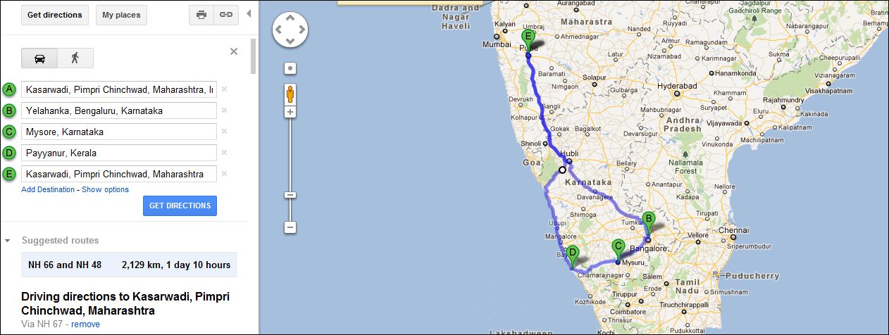 Myriad Musings Mine...: Pune to Payyanur and back. 3 days on the road!