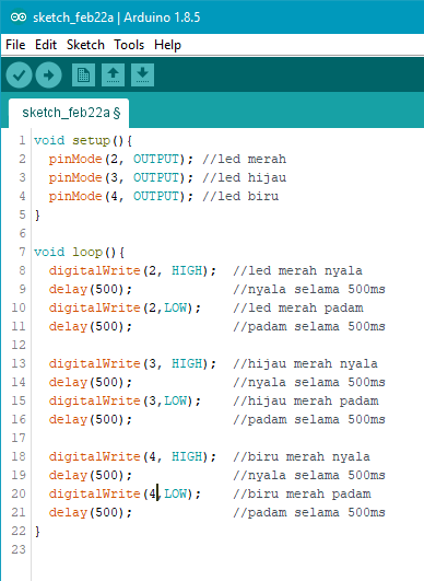 NL-Web: Simulasi Running LED Arduino di Porteus