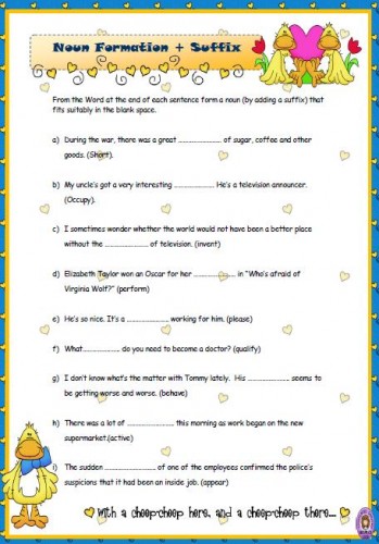 Worksheet Noun Formation Testing worksheet-noun-formation-testing