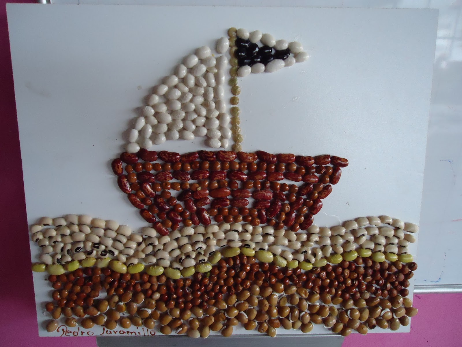 bella creatividad: OBRAS DE ARTE CON SEMILLAS SECAS