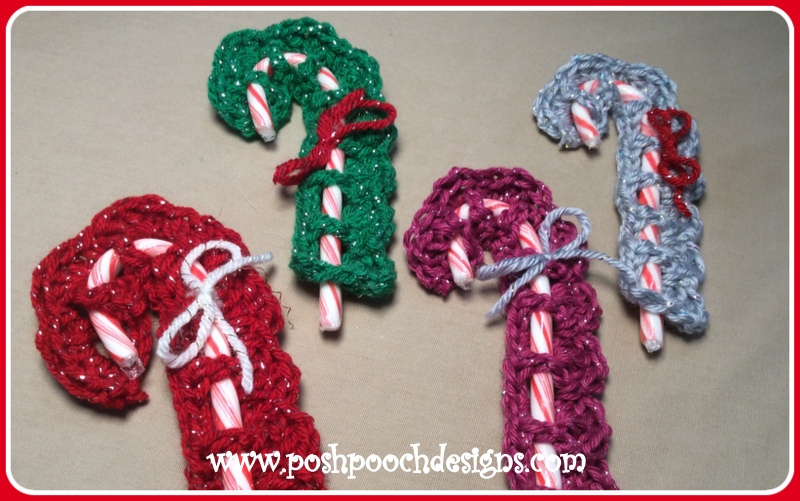Posh Pooch Designs : Vintage Candy Cane Cover Crochet Pattern | Posh ...