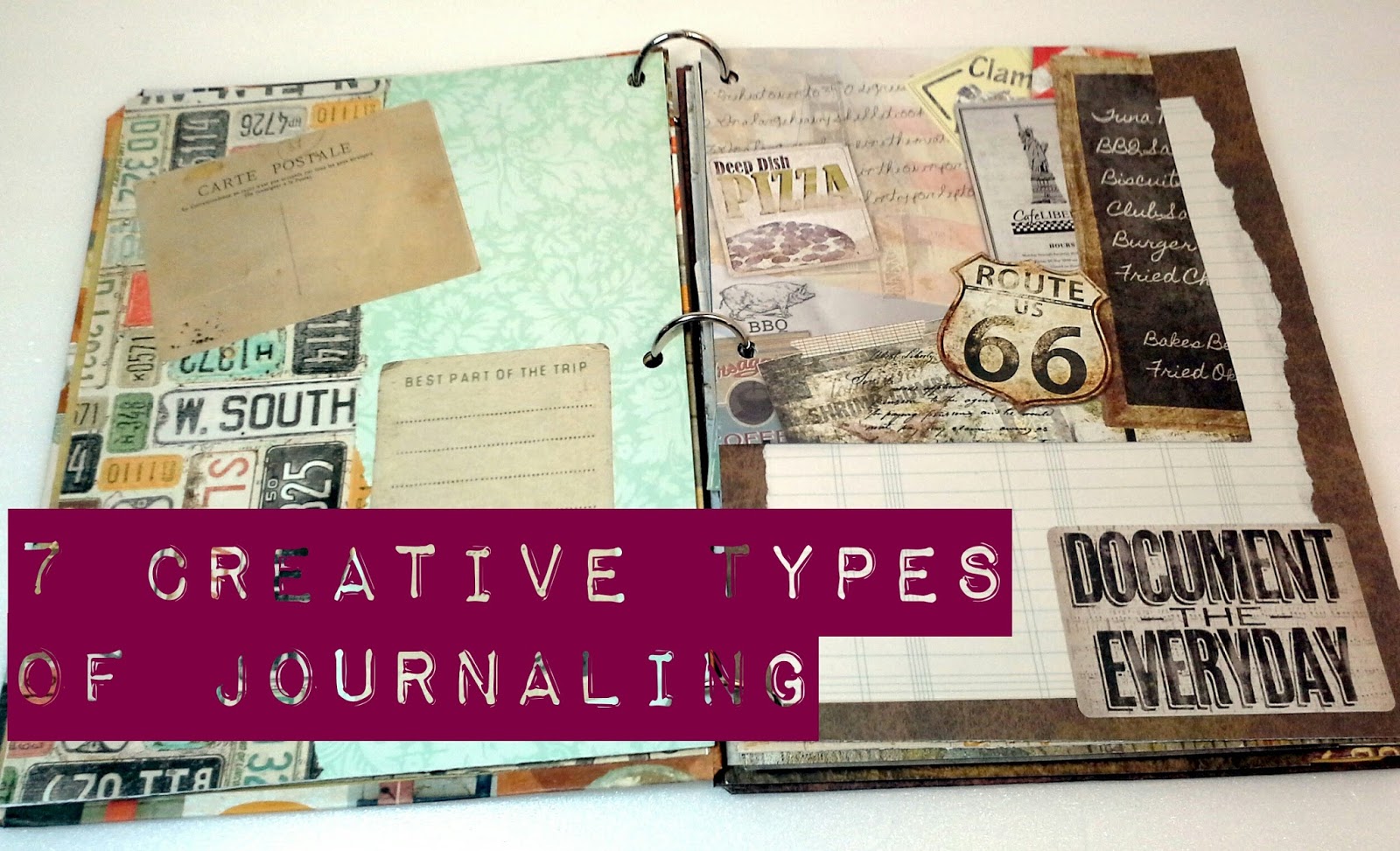 My Damaged Postcard: 7 Types of Creative Journaling