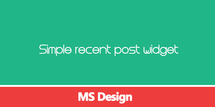 Simple Recent Post Widget For Blogger With Thumbnails Responsive Blogger Template