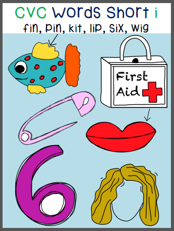 CVC Clipart Bundle | The Itty Bitty Teacher