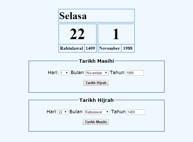 SHARIFAH TRADING: KETAHUI TARIKH LAHIR ANDA PADA TAHUN HIJRAH