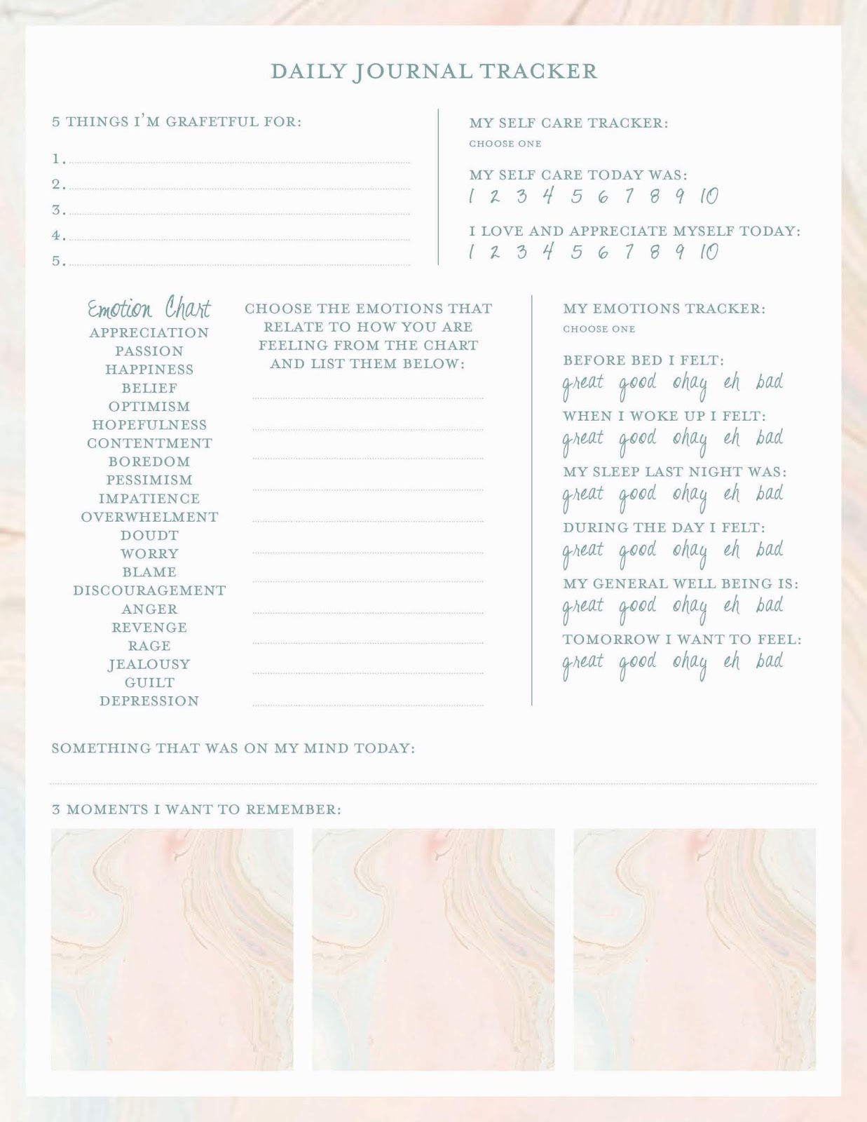 Daily Journal Tracker