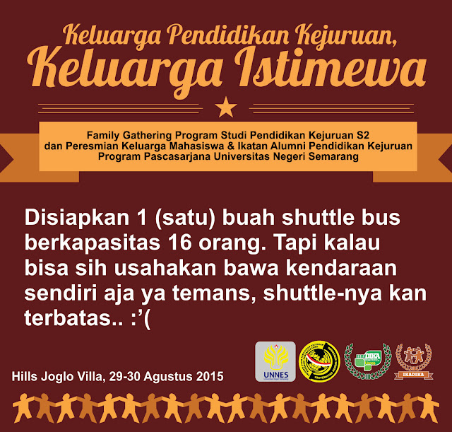 Keluarga Mahasiswa Pendidikan Kejuruan Unnes: Disediakan satu shuttle ...