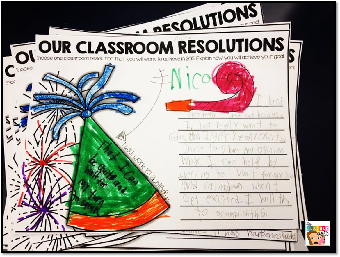 Our Classroom Resolutions! - The Teacher Talk