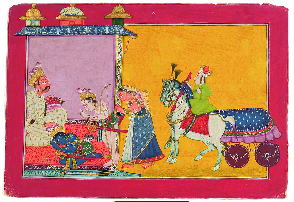 Indian Epics: Images and PDE Epics: Image: Rama bids farewell to Dasaratha