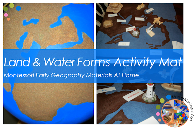 DIY Land & Water Form Activity Mat, Montessori Early Geography ...