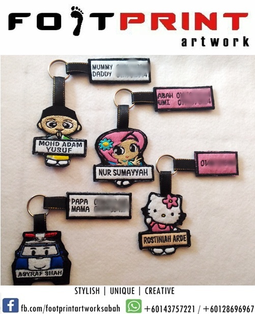 FOOTPRINT ARTWORK: KEYCHAIN SULAM | WATAK KARTUN TV