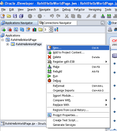 Oracle Application's Blog: Creating a Hello World Page in OAF