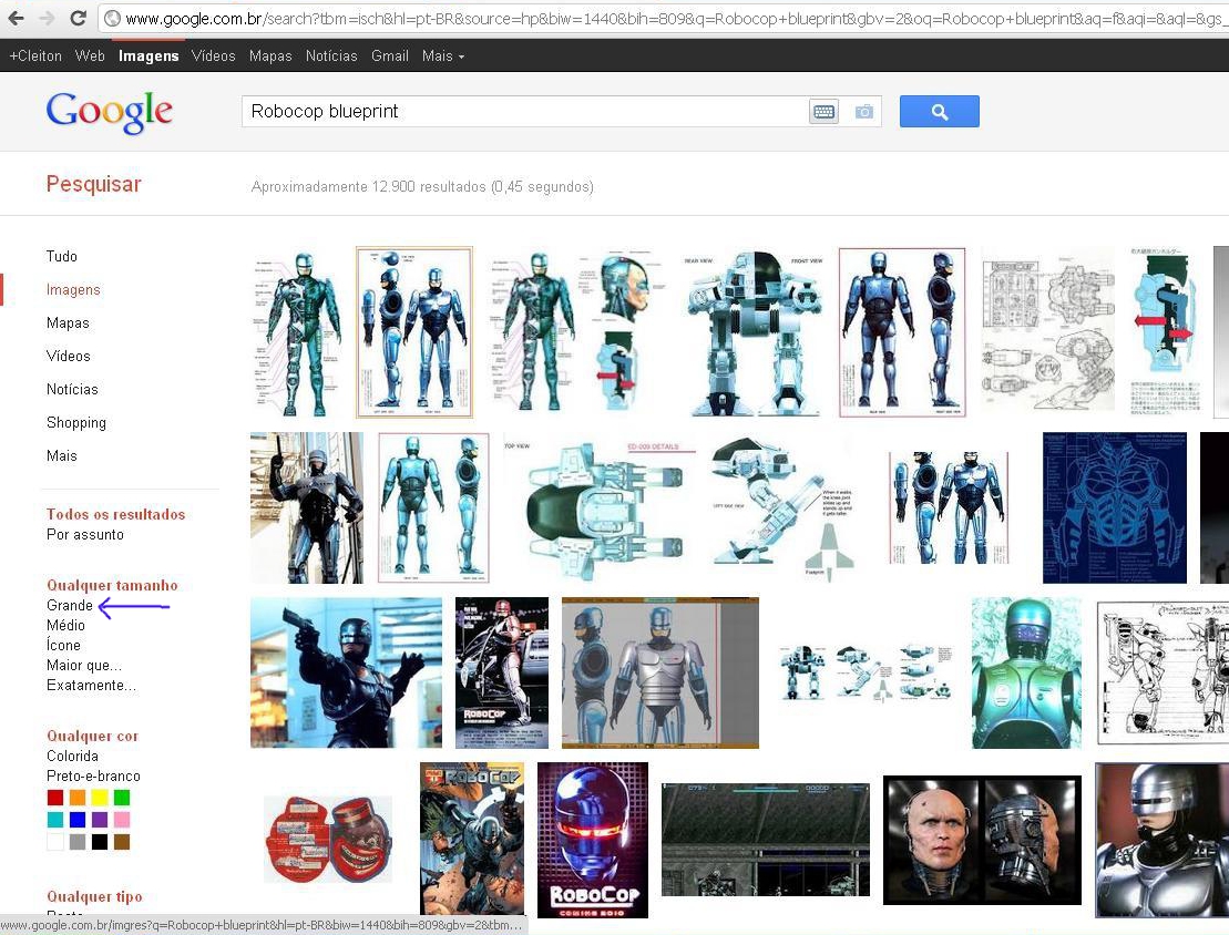 Procurando por blueprints do Robocop