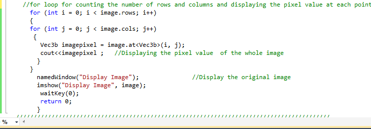 Opencv C Tutorial And Examples Accessing Pixel Value Of An Image Using Vec3b Function