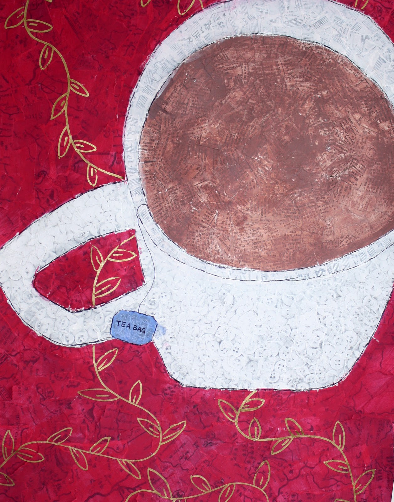 sarah bell smith: Teacup and teapot collages