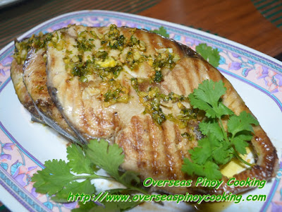 Grilled Tanguige Steaks with Star Margarine Garlic Sauce