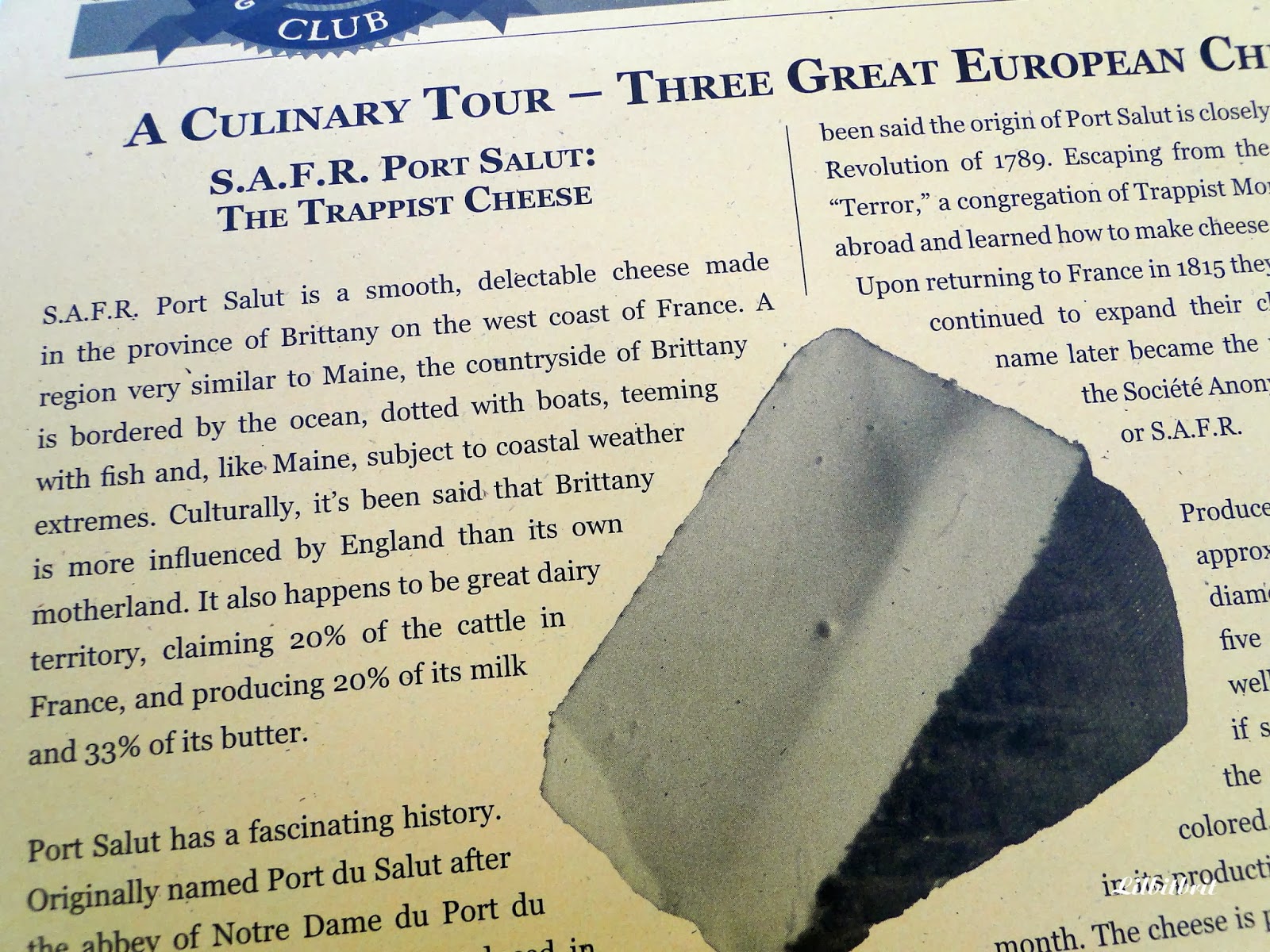 A Little Bit of British from Across The Pond: Port Salut, St. Andre ...