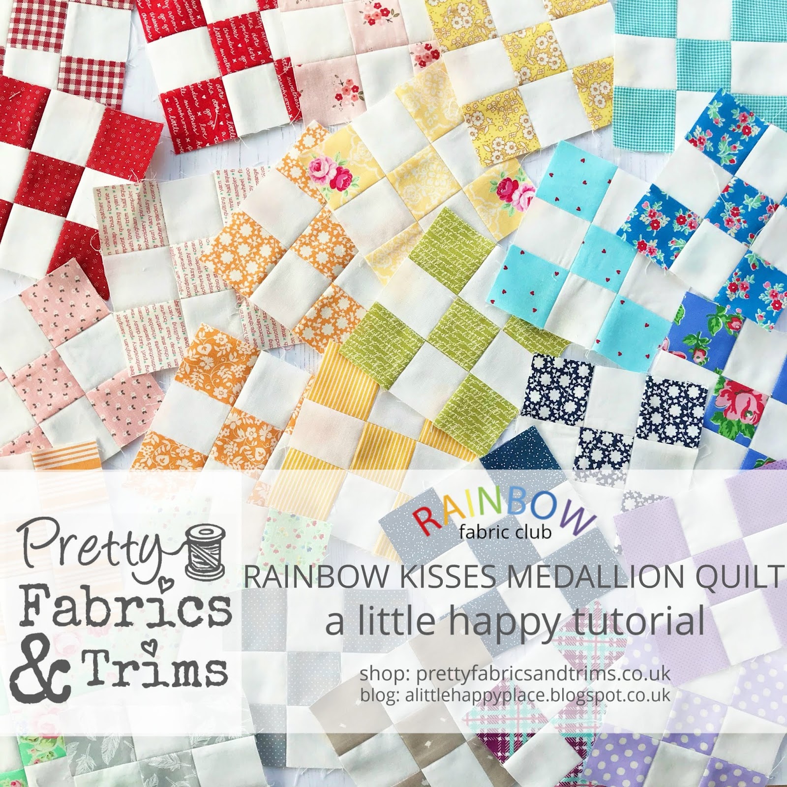 A little happy tutorial ~ Rainbow Kisses Quilt Part 3 | A Little Happy ...